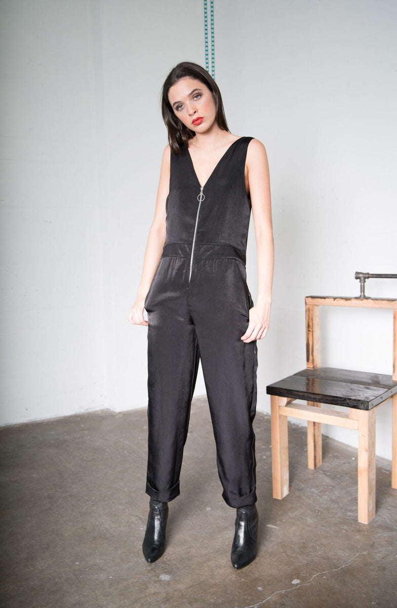 Nikki Jumpsuit - Black Poly Woven – Sirah The Label